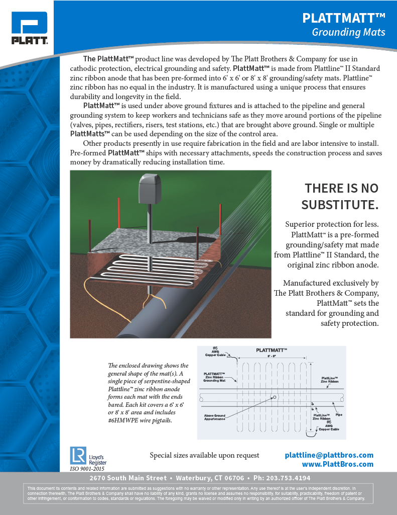 Grounding Mats - The Platt Brothers and Company
